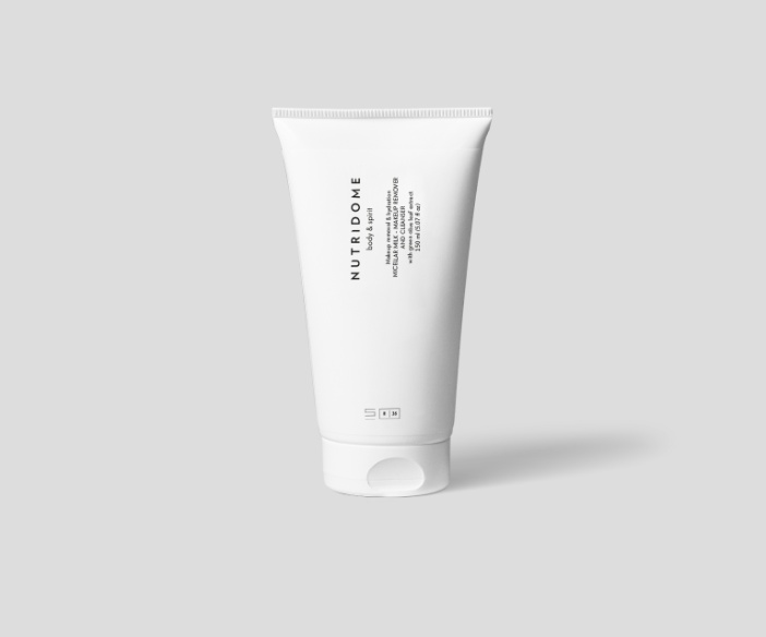 Nutridome micellar face and eye makeup remover milk with green olive ...